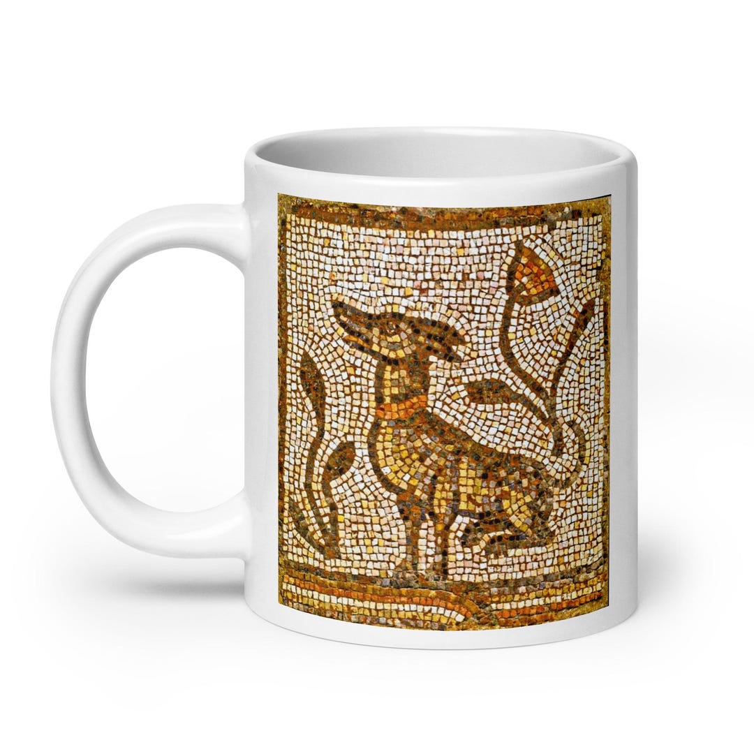 Byzantine Mosaic #6 / Dog & Flower - Etsy