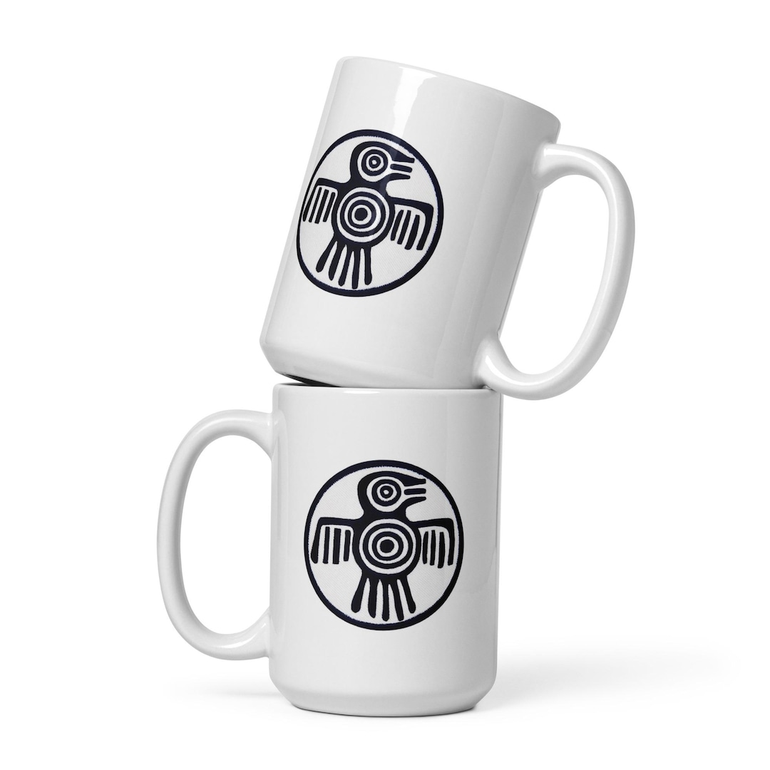 Aztec Spirit Bird Mug #1 (symbol of Power, Strength, and Courage) - Etsy