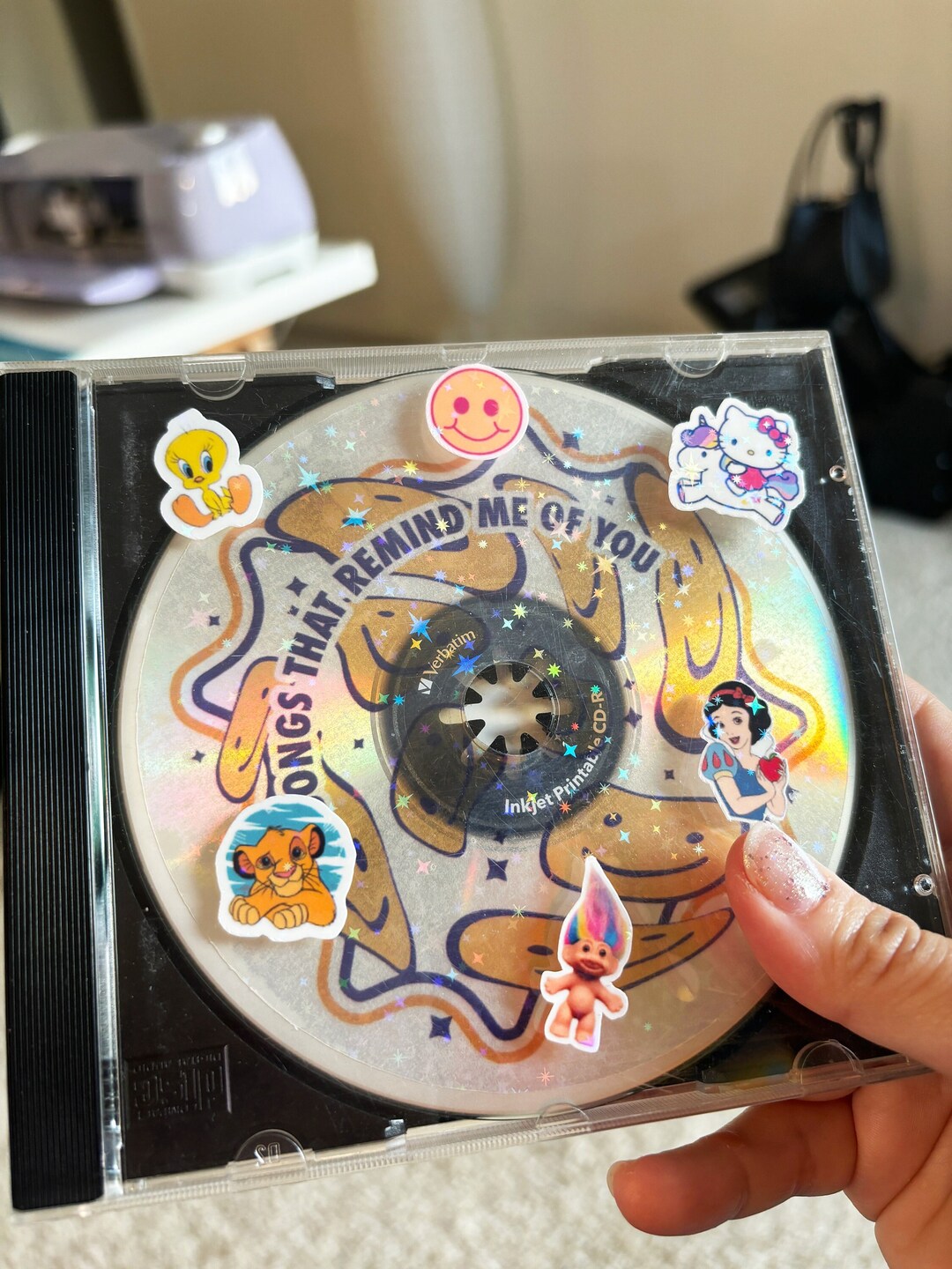 Personalized CD Mixtape: Custom Playlist, Holographic Stickers - Etsy