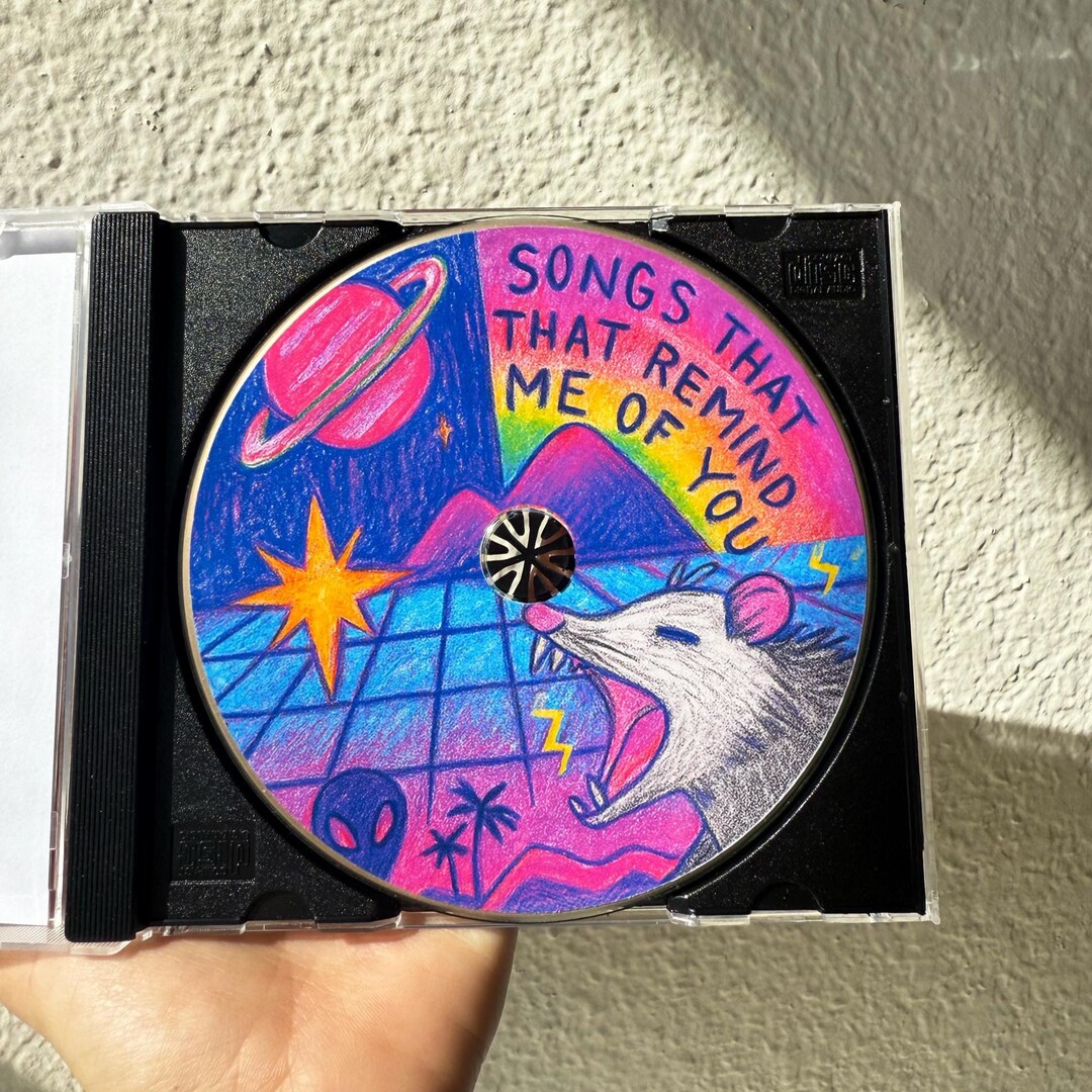 Make Your Own CD Mixtape, Retro Possum Custom Cd, Personal Mixtape ...