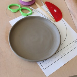 Simple Plate Template | Ceramics | Pottery Tools | Slab Building | DIY ...