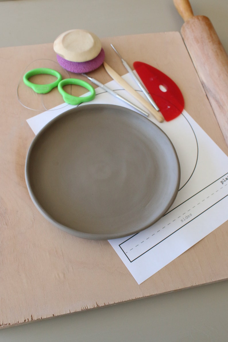 Simple Plate Template | Ceramics | Pottery Tools | Slab Building | DIY ...