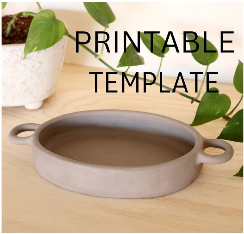 Oval Tray Pottery Template: Slab Building DIY (digital Download) - Etsy