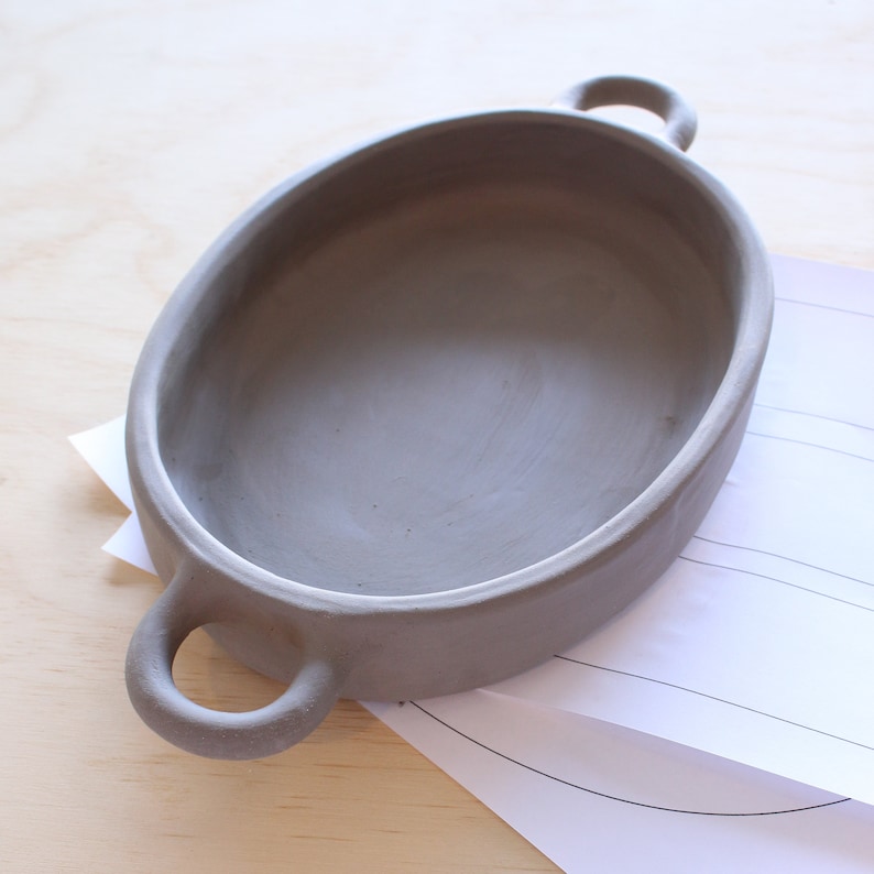 Oval Tray Pottery Template: Slab Building DIY (digital Download) - Etsy