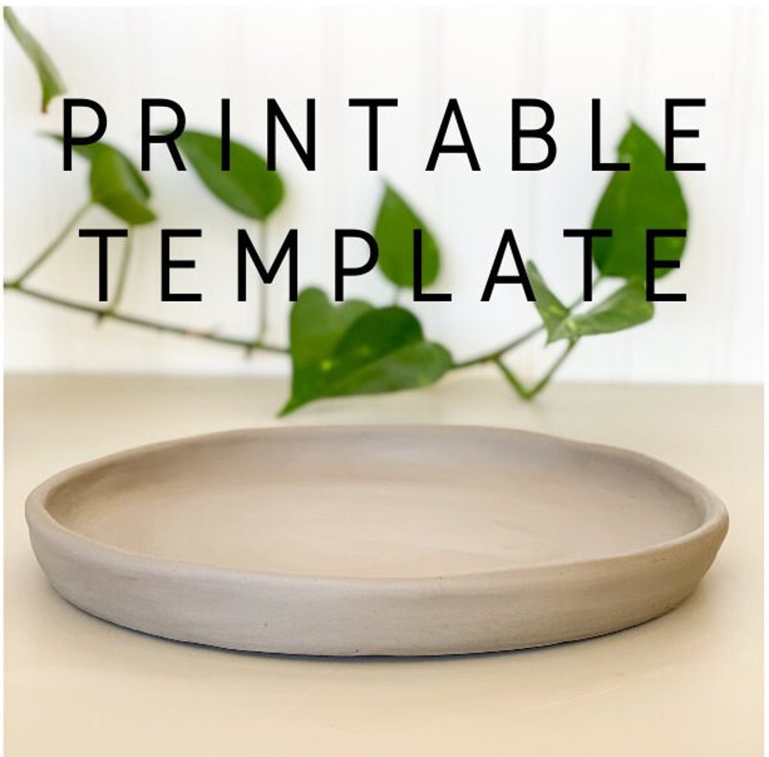 Simple Plate Template | Ceramics | Pottery Tools | Slab Building | DIY ...