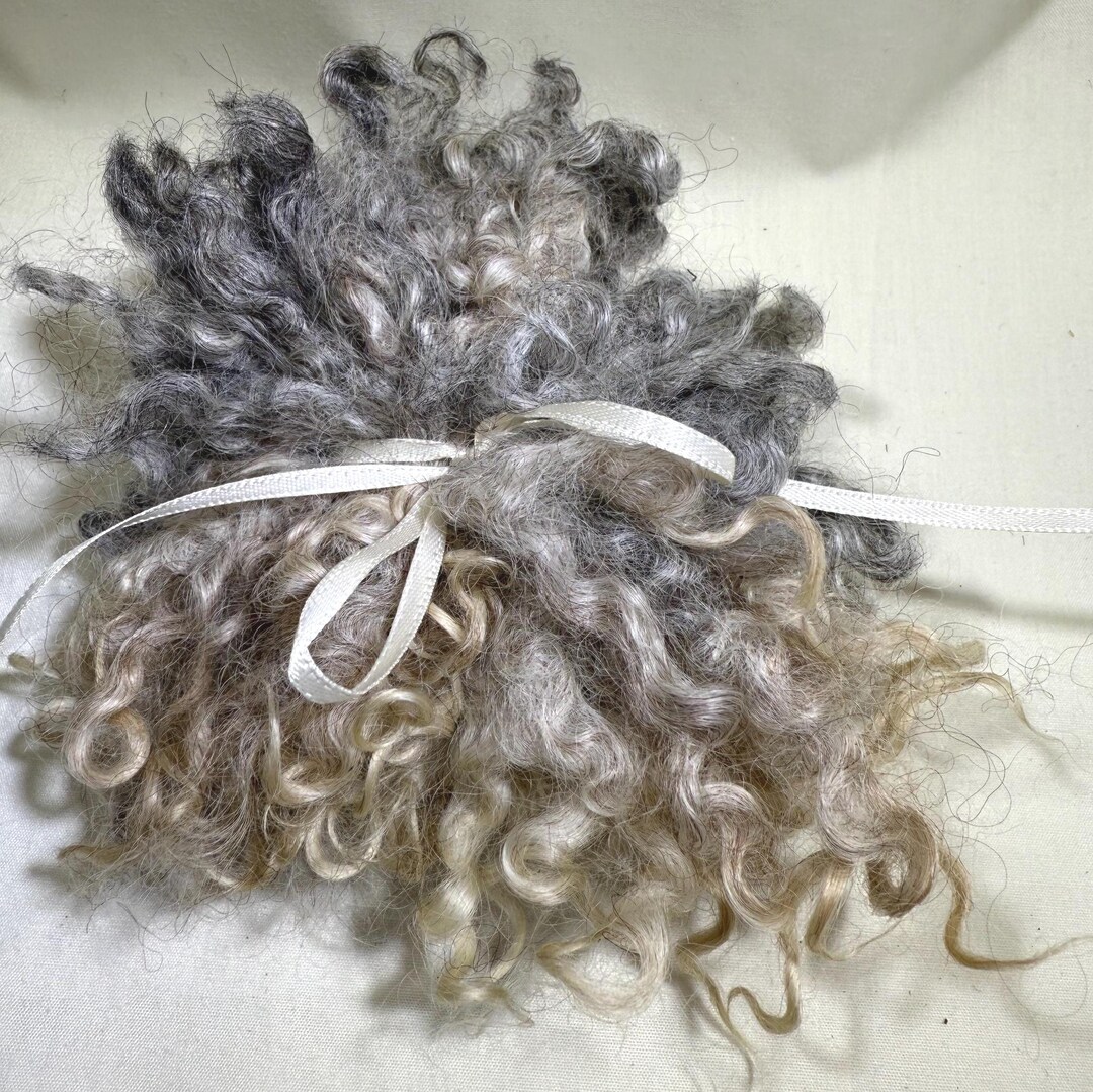 Dark Grey Wool Locks for Doll Hair, Art Yarn or Felting - Etsy