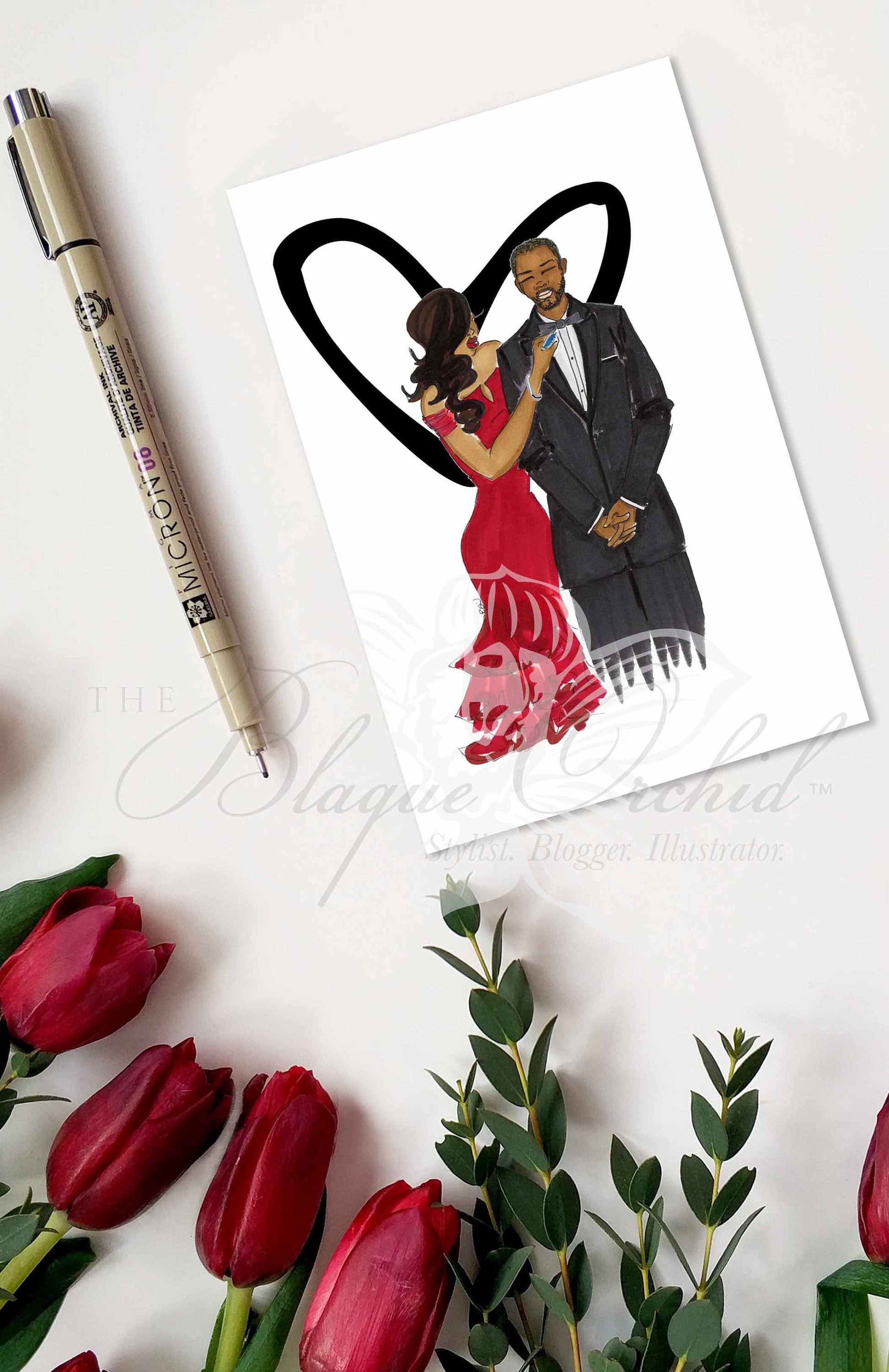 Black Love Valentine's Day Card, Valentine's Day Couple Card, Love ...