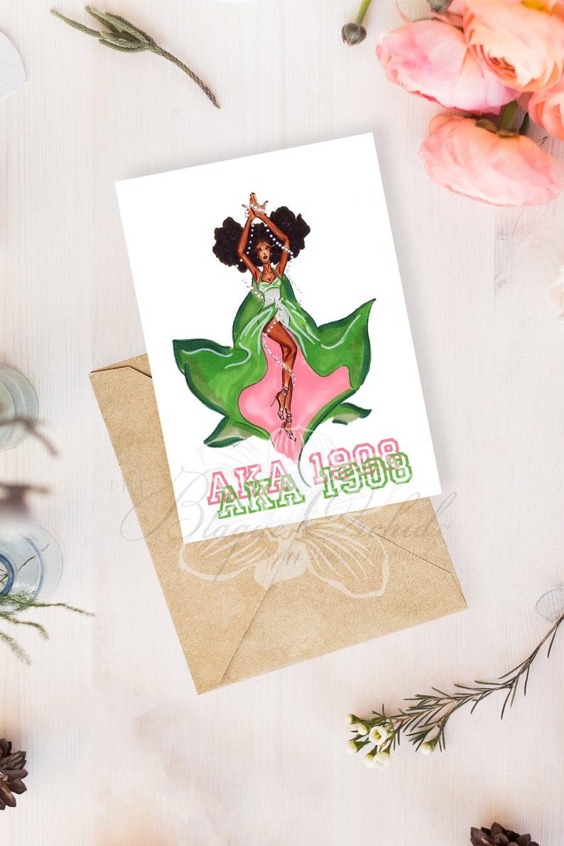 AKA Greeting Card Black Greeting Card Black Girl Fashion - Etsy