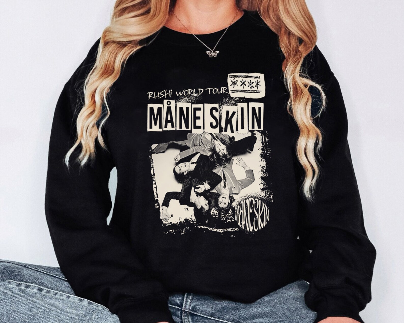 Maneskin RUSH World Tour PNG, Rock Band PNG , Maneskin Shirt Design ...