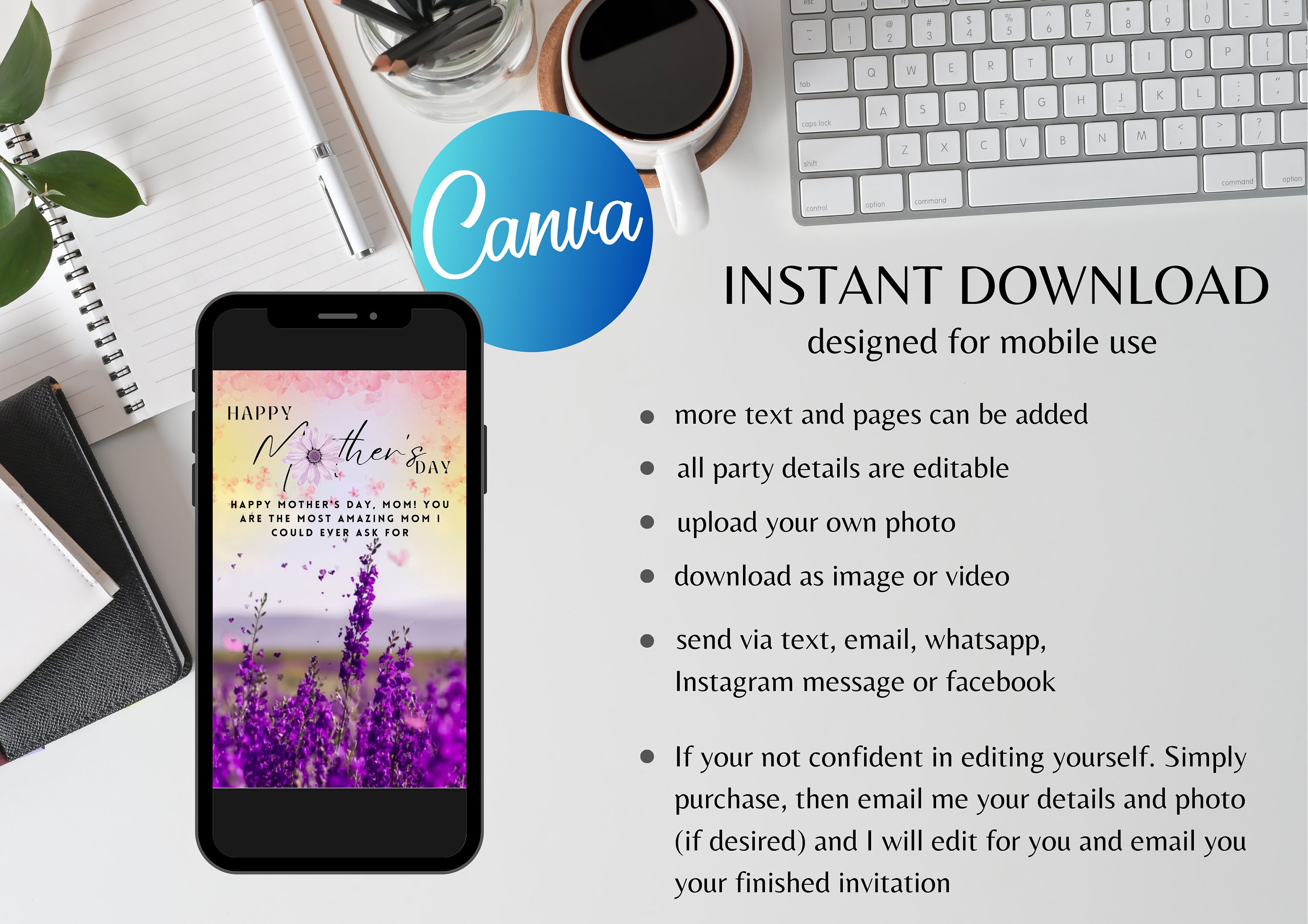 Mother's Day Greeting Card, Celebrate Mom's, Animated, I Love You Mom ...