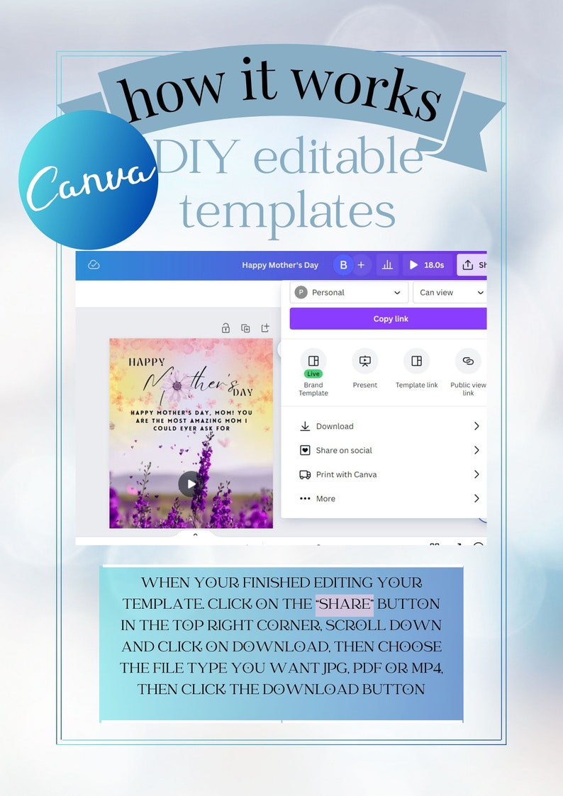 Mother's Day Greeting Card, Celebrate Mom's, Animated, I Love You Mom ...