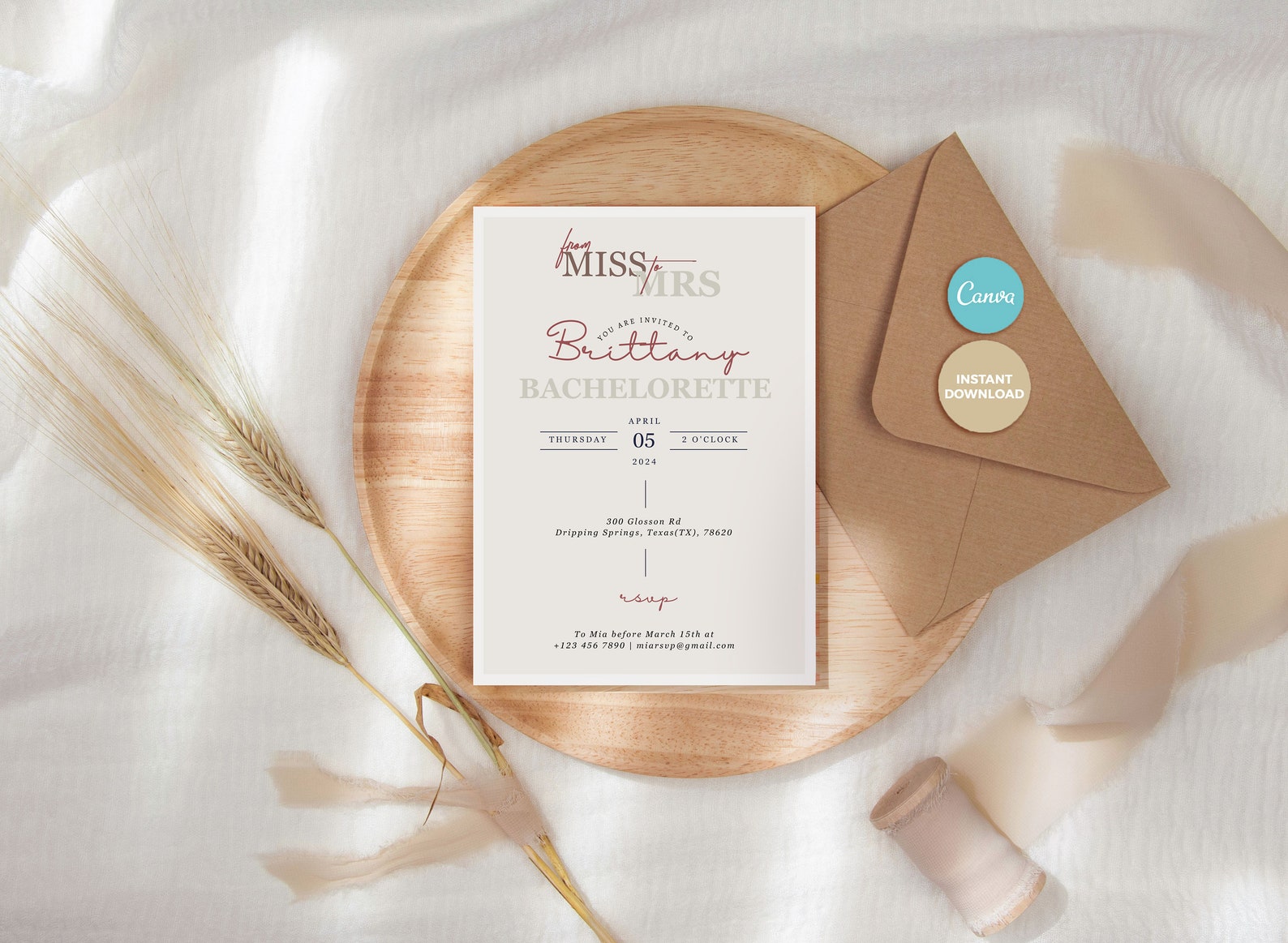 Editable Bachelorette Invitation Template, Vintage Bachelorette Party ...
