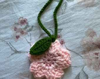 Crochet Sakura Flower Bag Tag Flower Keychain Cherry Blossom Keychain ...