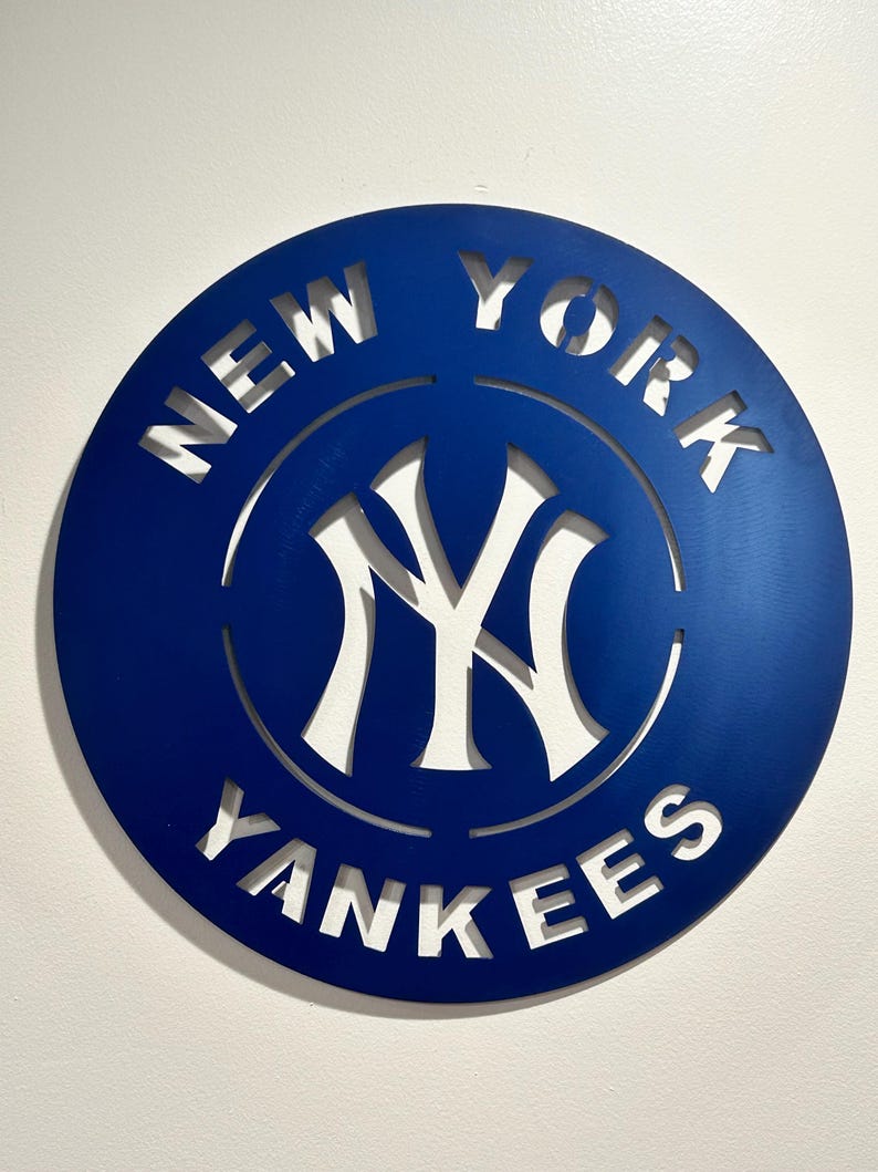 Round NY Yankees Wall Hanging Sign - Etsy