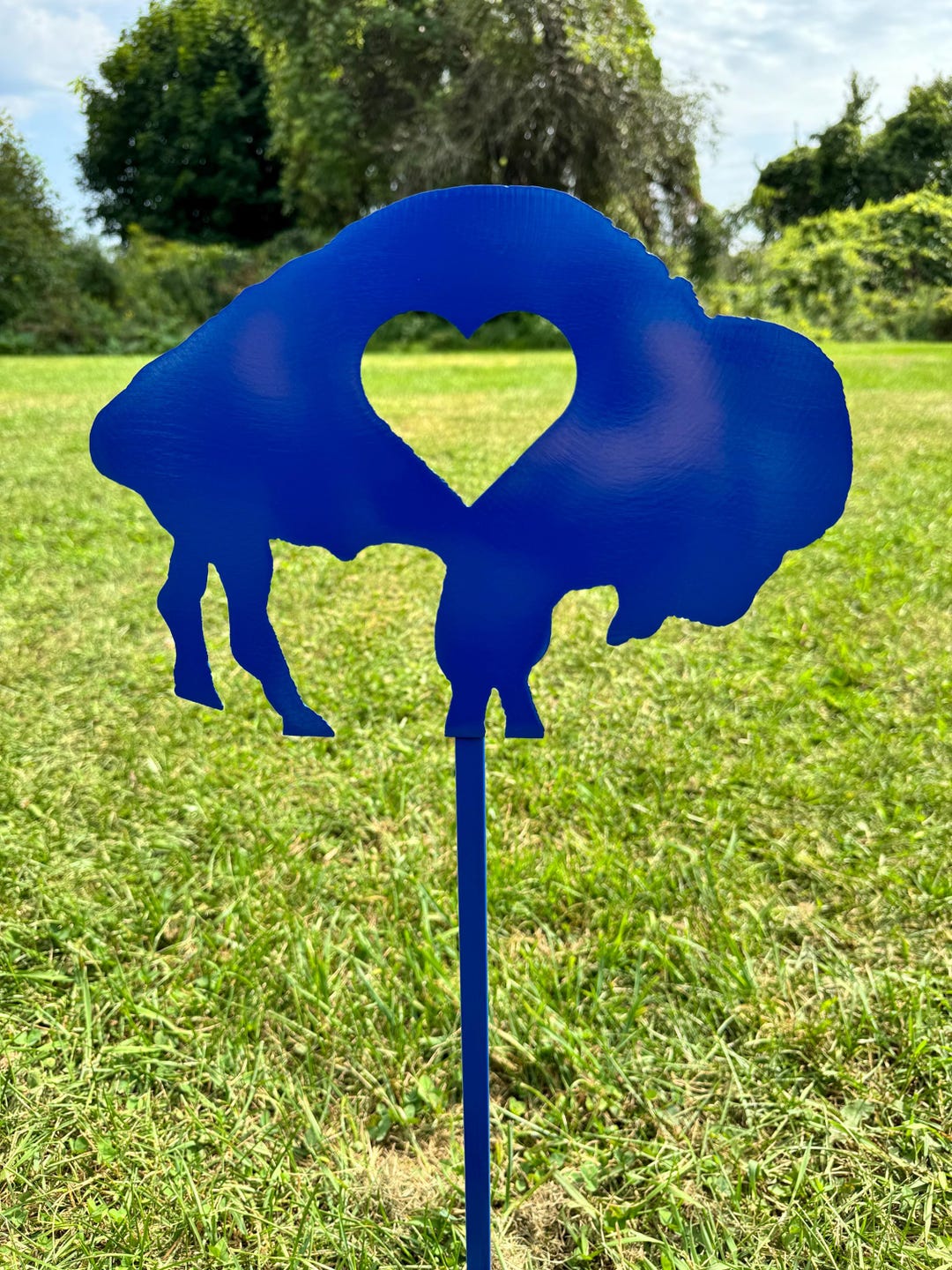 Buffalo Heart Garden Stake - Etsy