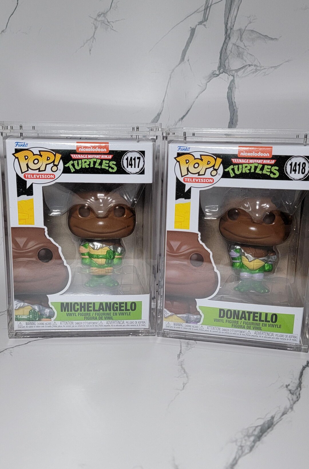 Funko Pop! TMNT: Donatello and Michael Angelo (easter Choclate Series ...