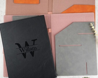 Personalized A4 Leather Portfolio, Custom Portfolio With Name, A4 ...