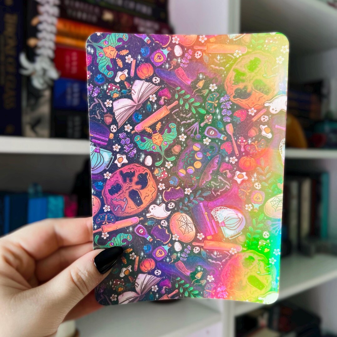 Kitchen Witch Holographic Kindle Insert | Ghost Cookies, Cauldron Book ...