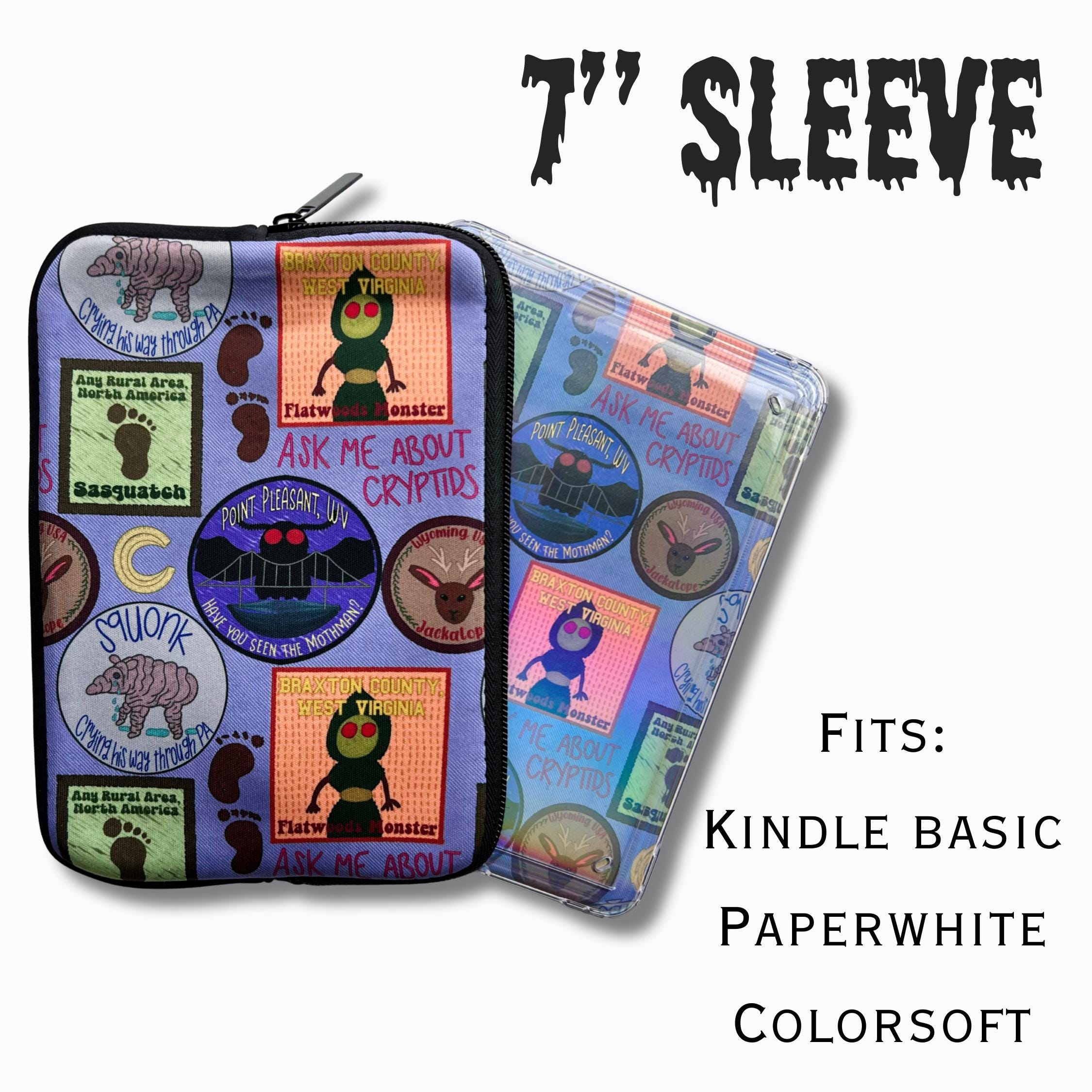 Cryptid Creature Kindle Sleeve | Colorful Monster Kindle Case | UFO ...