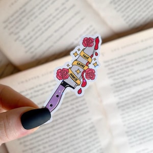 Spooky Sticker | True Crime Junkie Holographic Knife Sticker ...
