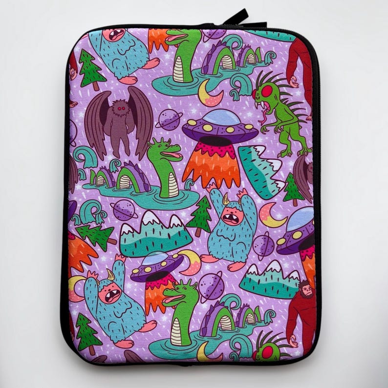 Cryptid Creature Kindle Sleeve | Colorful Monster Kindle Case | UFO ...