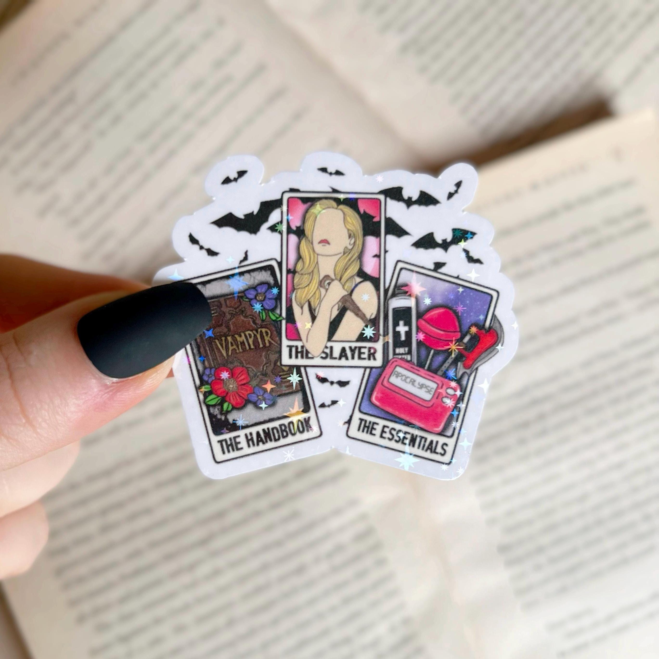Vampire Sticker Nostalgic Vampire Slayer Holographic Sticker Waterproof ...