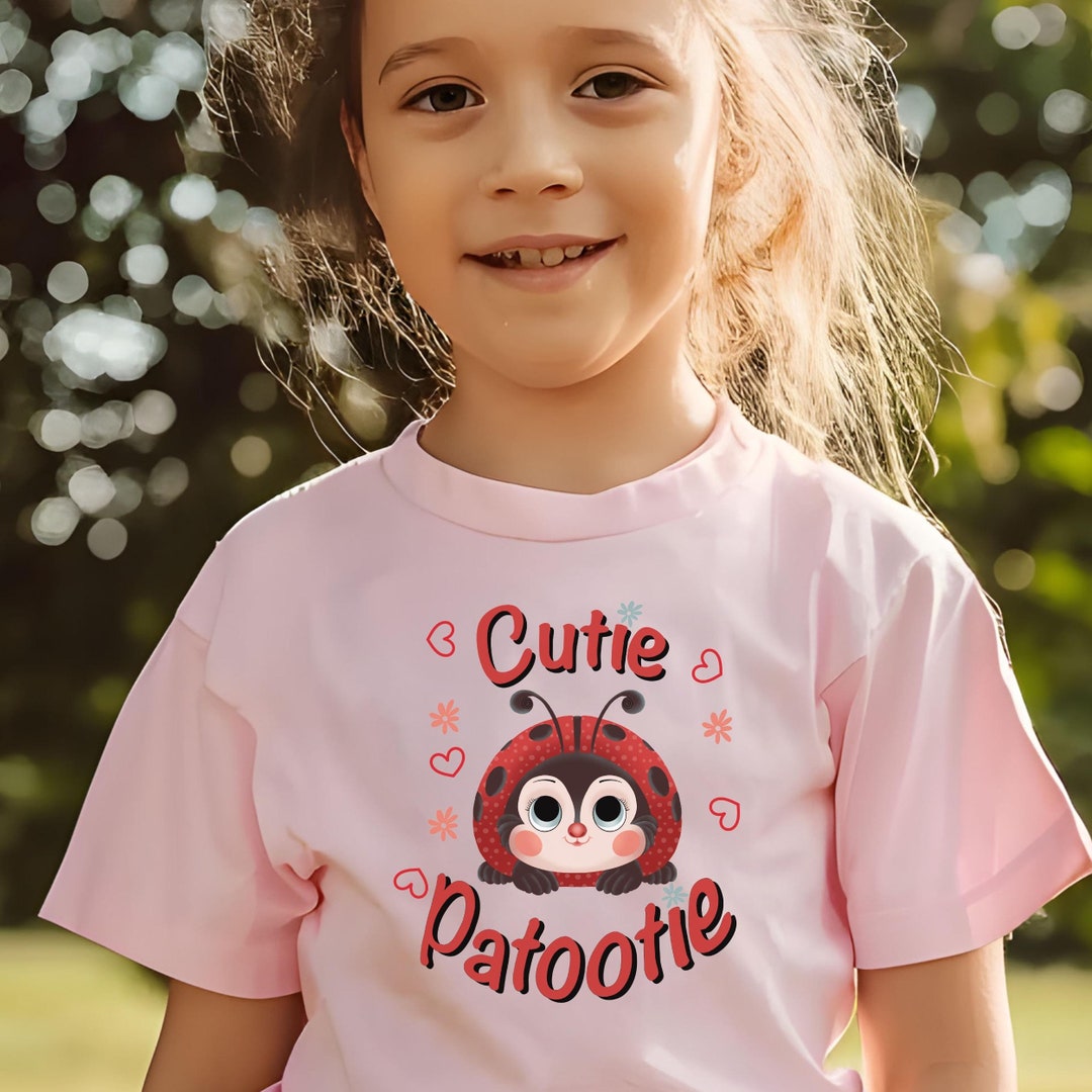 Ladybug T-shirt, Adorable Bug Tee, Cutie Patootie, Cute Ladybug Tee ...
