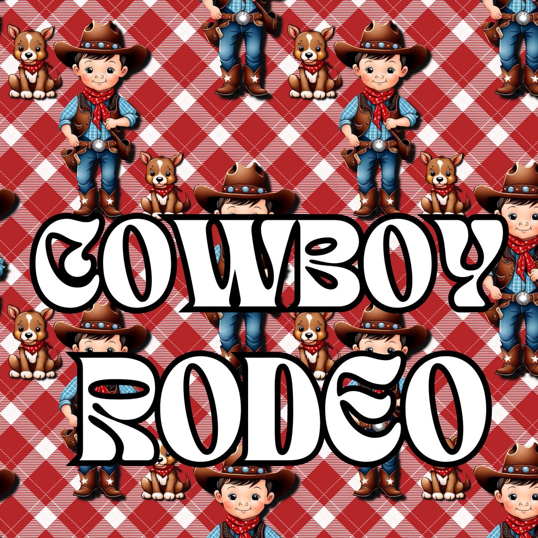 DIGITAL Cowboy Rodeo Scrapbook Kit, Hand-painted Rodeo Theme, Western ...