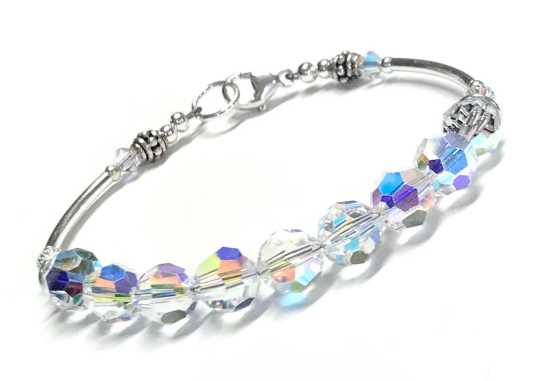 Crystal AB Bracelet - Sterling Silver - Bracelet for Women - Gift for ...