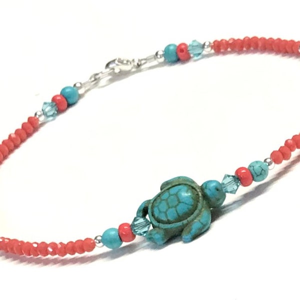 Sea Turtle Anklet - Etsy