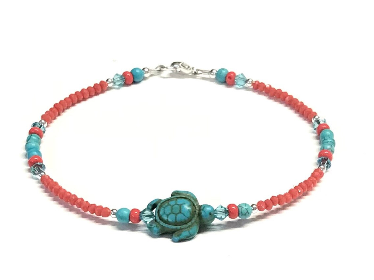 Sea Turtle Anklet Sea Turtle Ankle Bracelet Beachy Anklet | Etsy