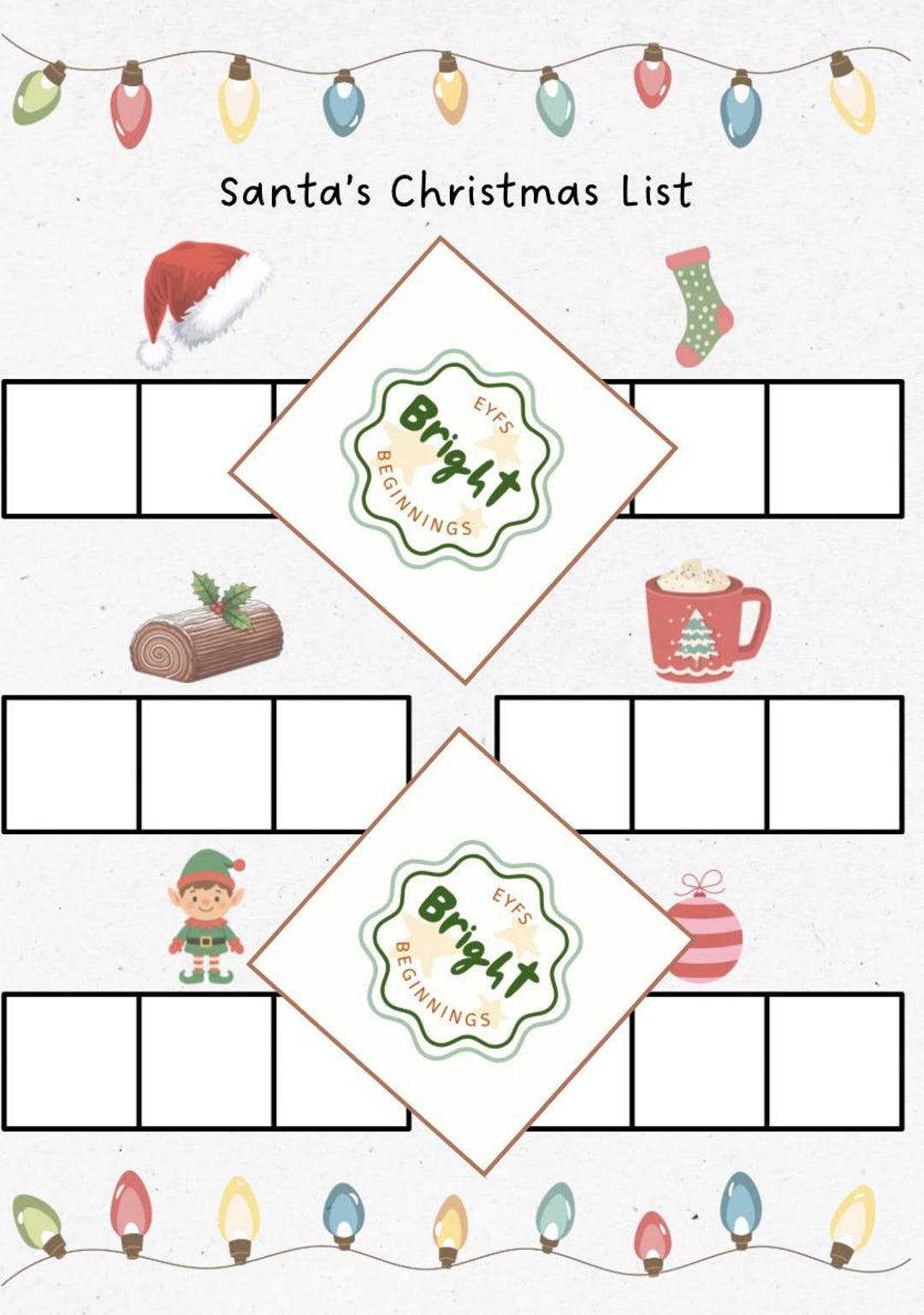 Santa Themed CVC Word Practice - Etsy