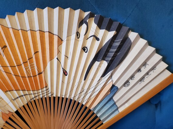 Rare Vintage Japanese Sensu Folding Fan, JAL Phoenix … - Gem