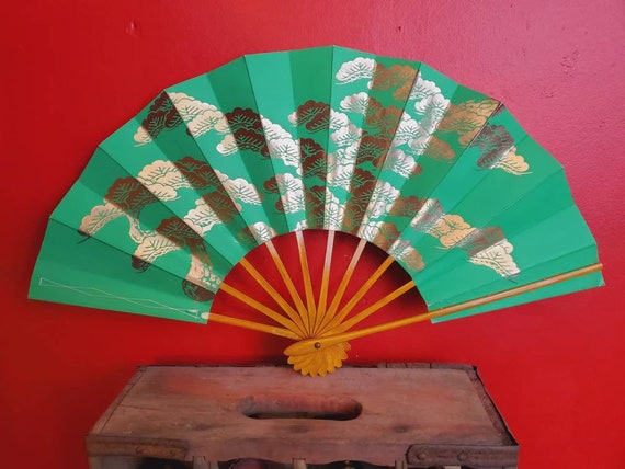 Beautiful Japanese Hand Fan, Handpainted Dance Fan, … - Gem