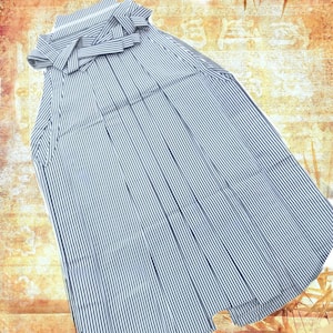 Hakama, Men's Hakama, Japanese Samurai Hakama, Blue Black & Grey Stripe ...