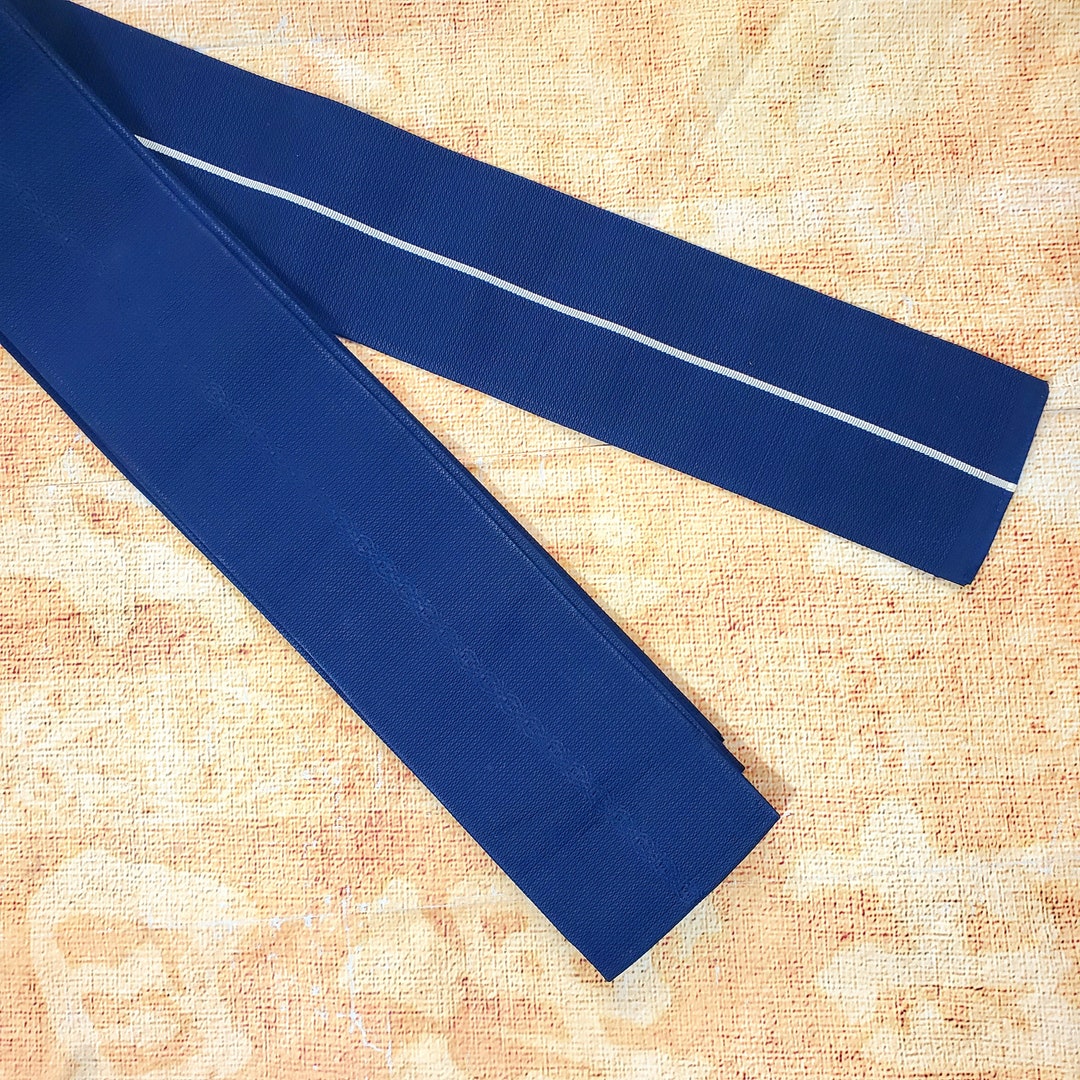 Kaku Obi, Vintage Navy Men's Kimono Obi, Reversible Navy Blue With ...