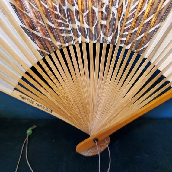 Rare Vintage Japanese Sensu Folding Fan, JAL Phoenix … - Gem