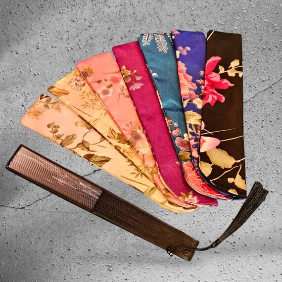 Black Pink Folding Fan, Japanese Sensu, Pink Sakura F… - Gem