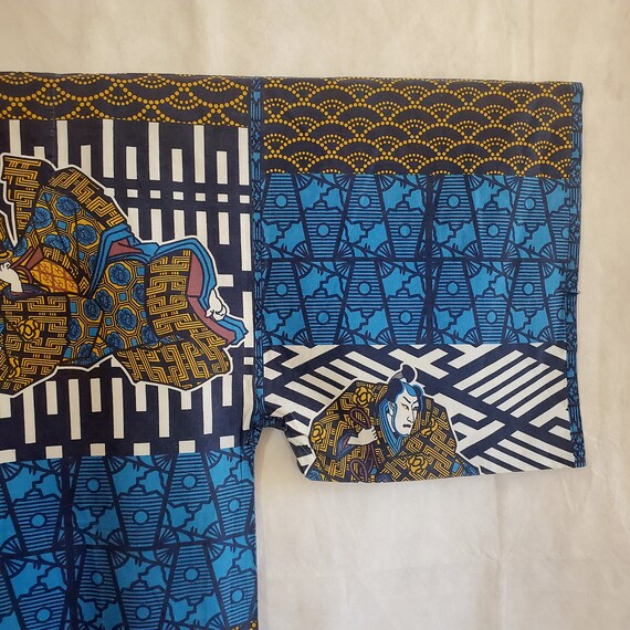 Rare Samurai Mens Yukata, Japanese Shogun Patchwork P… - Gem