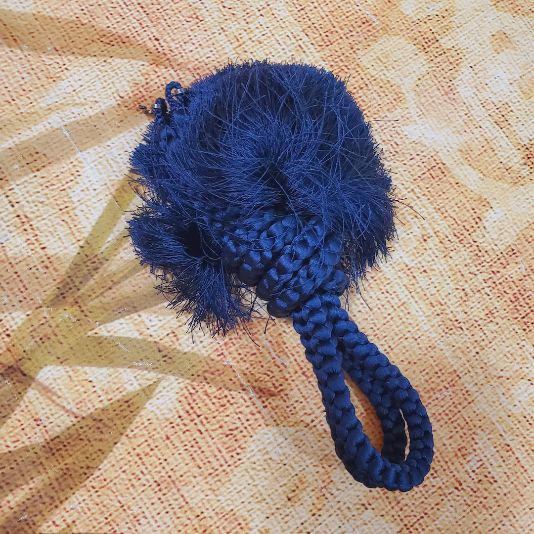 Haorihimo Men's Blue Silk Haori Himo, Vintage Japanese Jacket Cord Ties ...