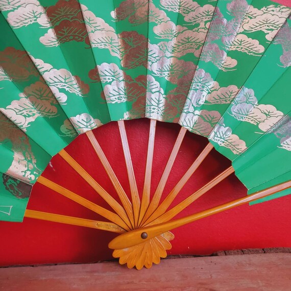 Beautiful Japanese Hand Fan, Handpainted Dance Fan, … - Gem
