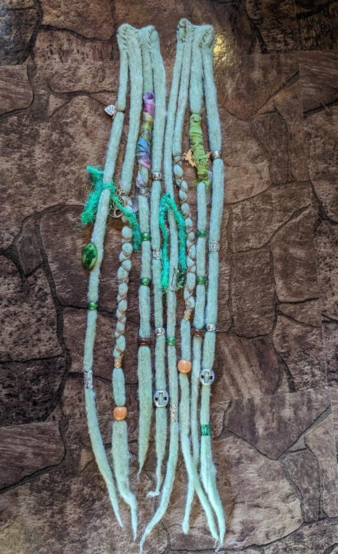 Seafoam Mermaid 18 Long Pair Dread Clips - Etsy