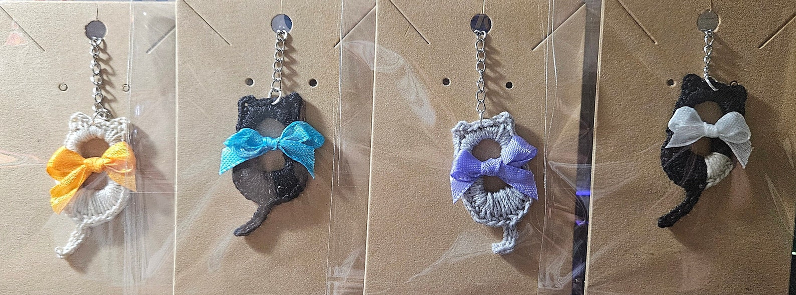 Kitty Kat Crochet Keychain/charm - Etsy