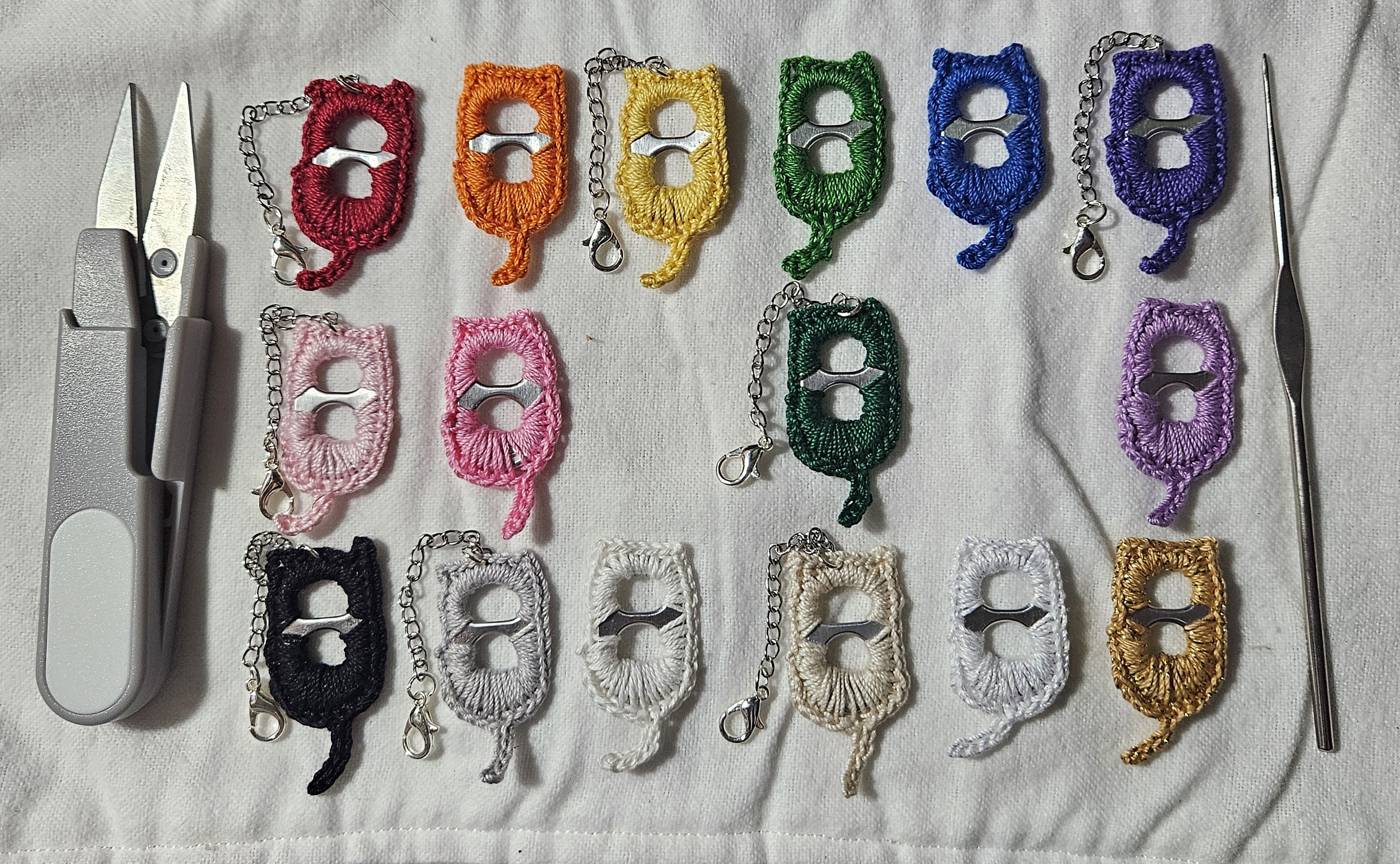 Kitty Kat Crochet Keychain/charm - Etsy