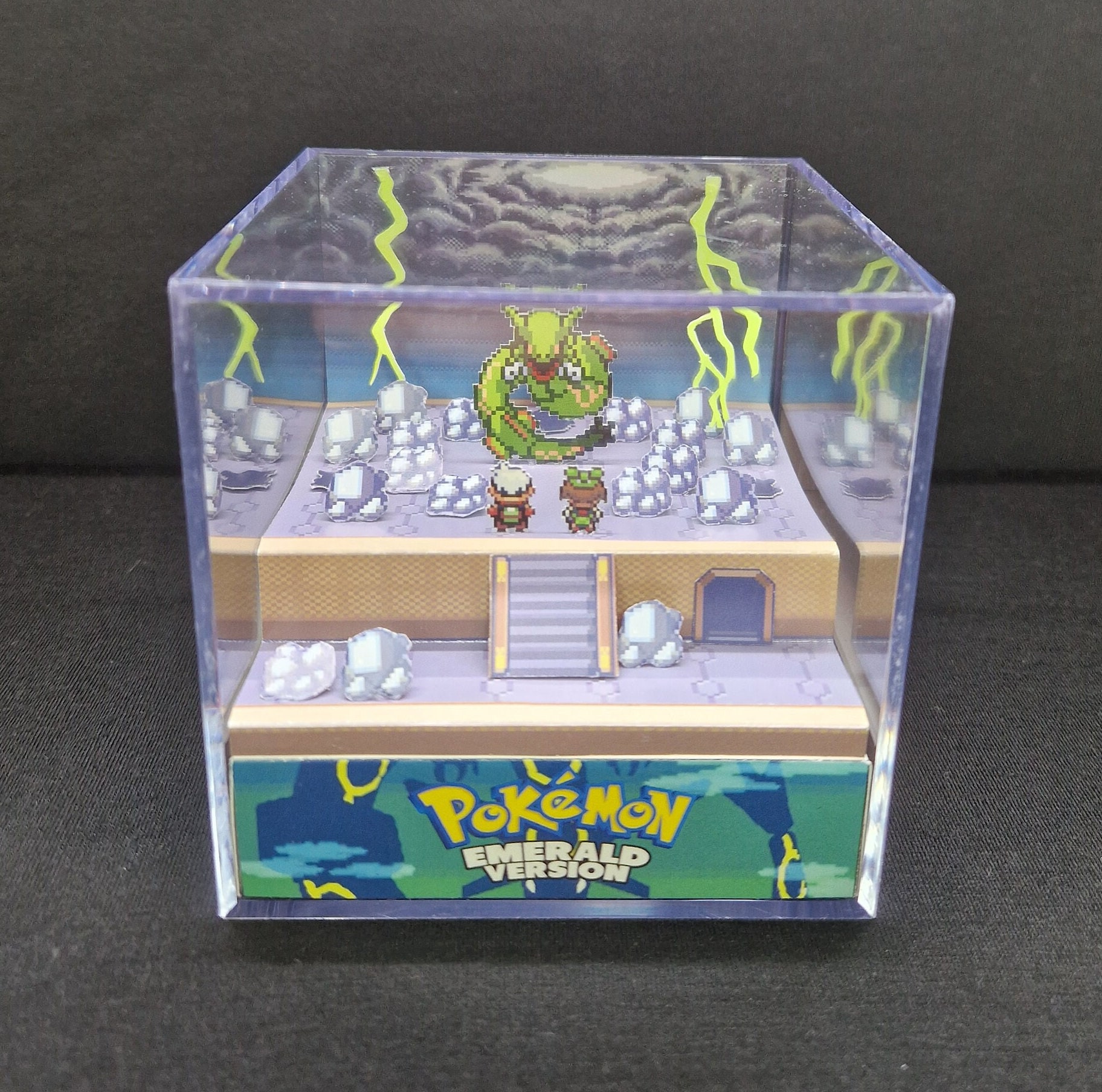 Pokemon Emerald Rayquaza 3D Diorama Cube / Ruby / Emerald / Sapphire - Etsy