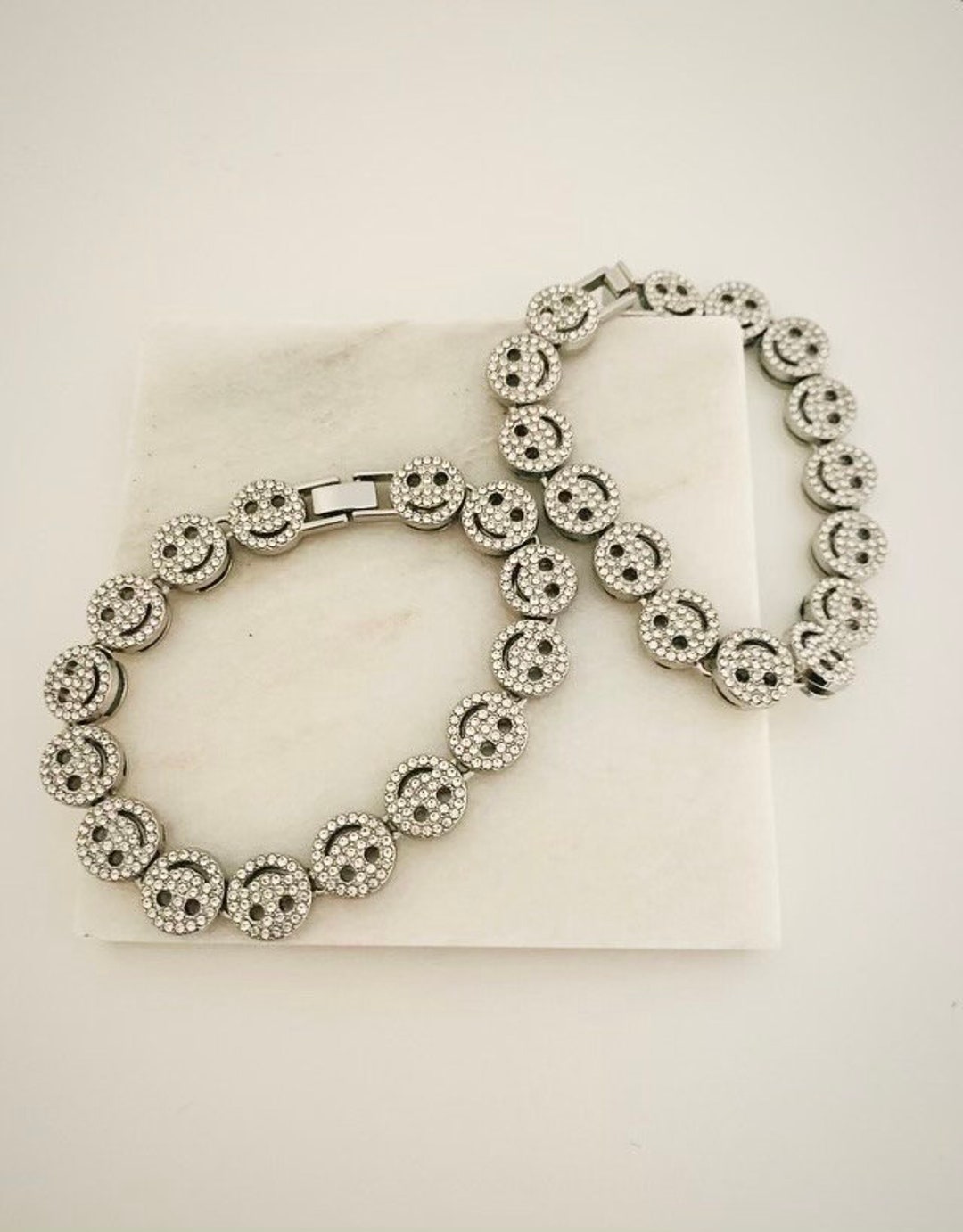 Silver Happy Face - Etsy