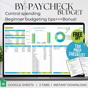 Paycheck Budget, Paycheck Spreadsheet, Paycheck Tracker, Budget Tracking Spreadsheet, Personal ...