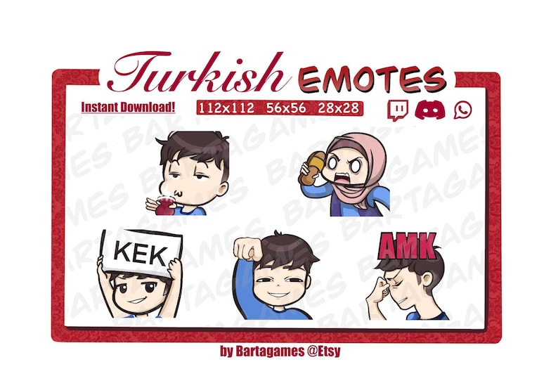 Turkish Twitch Emotes - Etsy