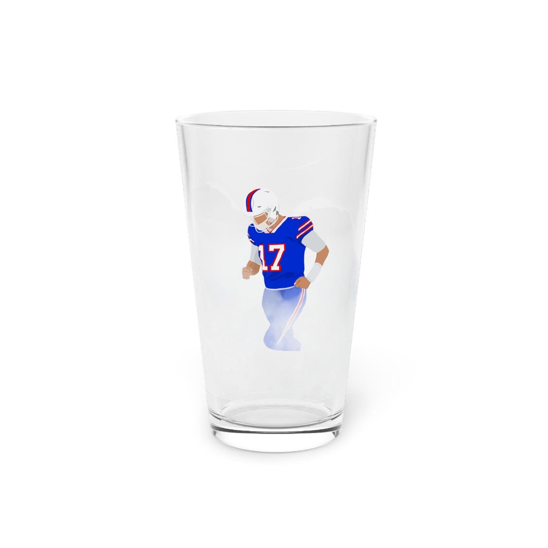 Buffalo Bills Josh Allen Pint Glass, 16oz - NFL Football Beer Glass ...