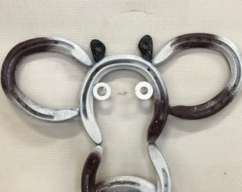 Horseshoe Cow Handmade Metal Wall Hanging - Etsy